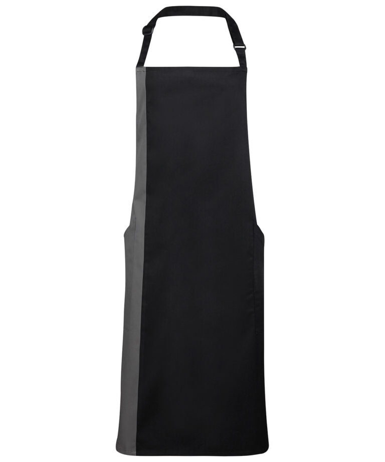 Contrast Bib Apron with pockets - Cleaners Uniforms, Housekeeping ...